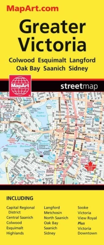 Greater Victoria Map Art Map