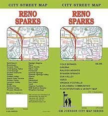 Detailed road map of the Reno Sparks area with a good road name index ...