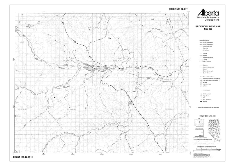 82O11R Alberta Resource Access Map
