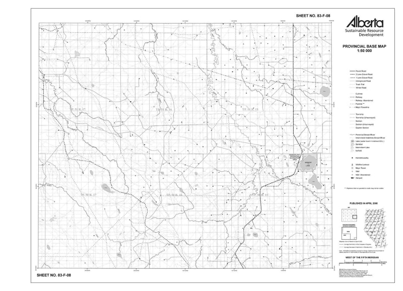 83F08R Alberta Resource Access Map