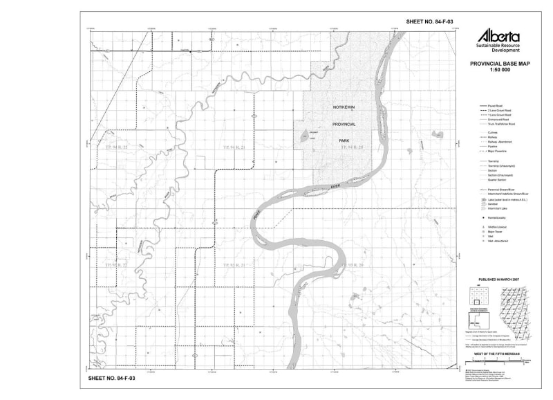 84F03R Alberta Resource Access Map