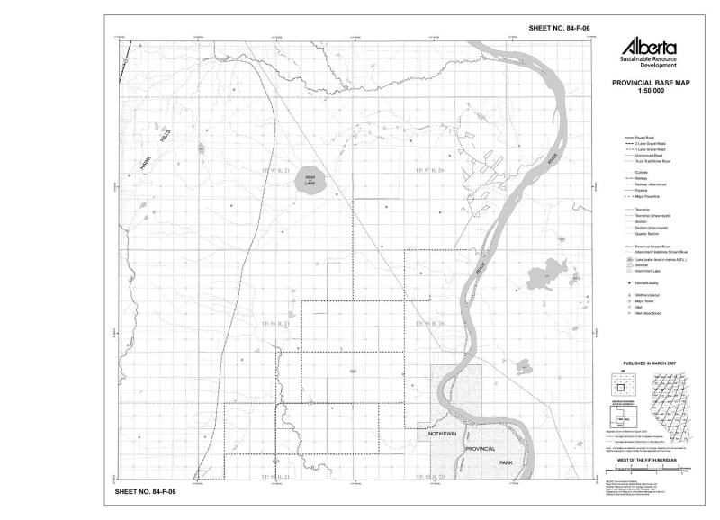 84F06R Alberta Resource Access Map