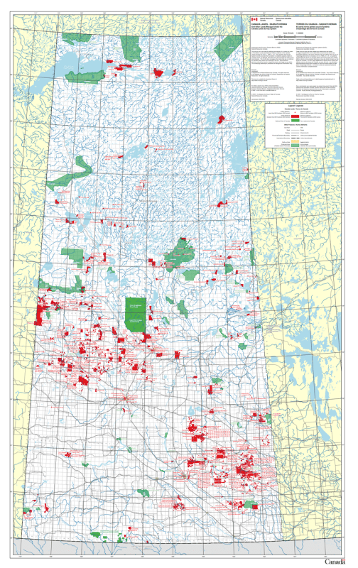 Saskatchewan First Nations & National Parks Wall map. This detailed ...