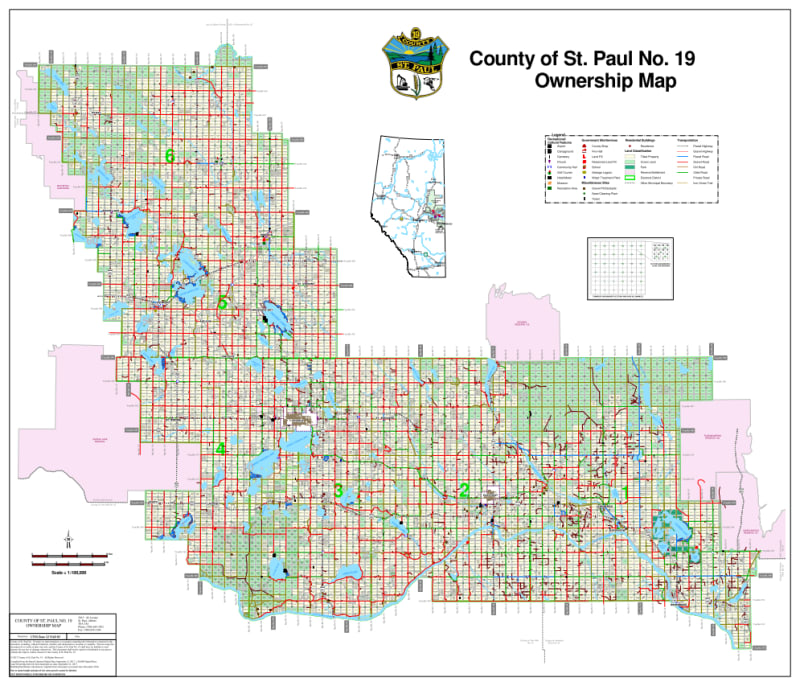 St. Paul County Landowner map - County 19. County and Municipal ...