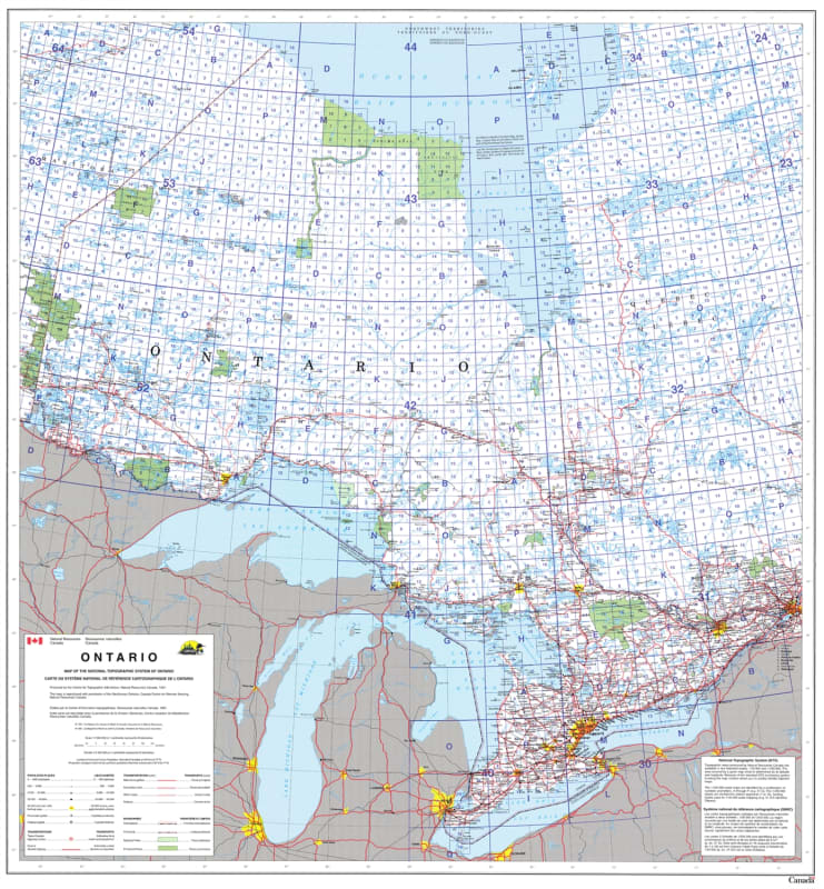 Ontario Provincial Base Map NTS