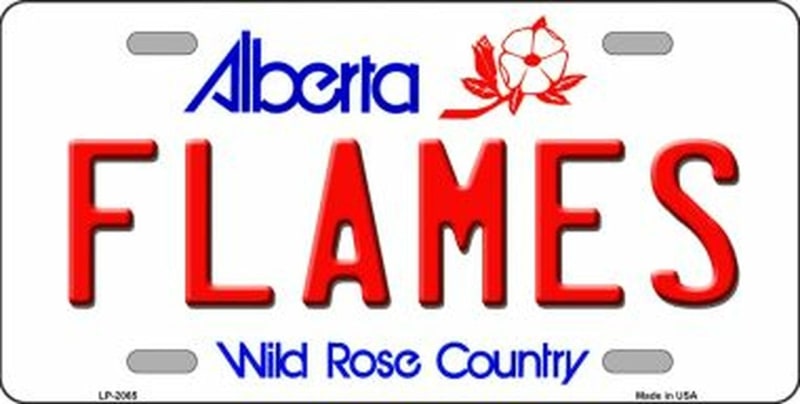 Calgary Flames - Alberta Metal License Plate. Heavy duty metal that can ...