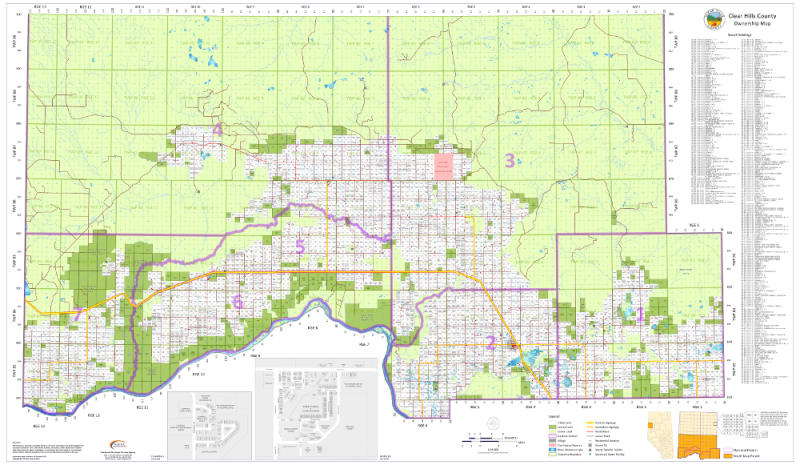 Clear Hills South Municipal District Landowner Map - MD 21. County and ...