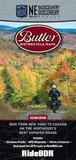 NE Backcountry Discovery Motorcycle map. Ride your bike from New York ...