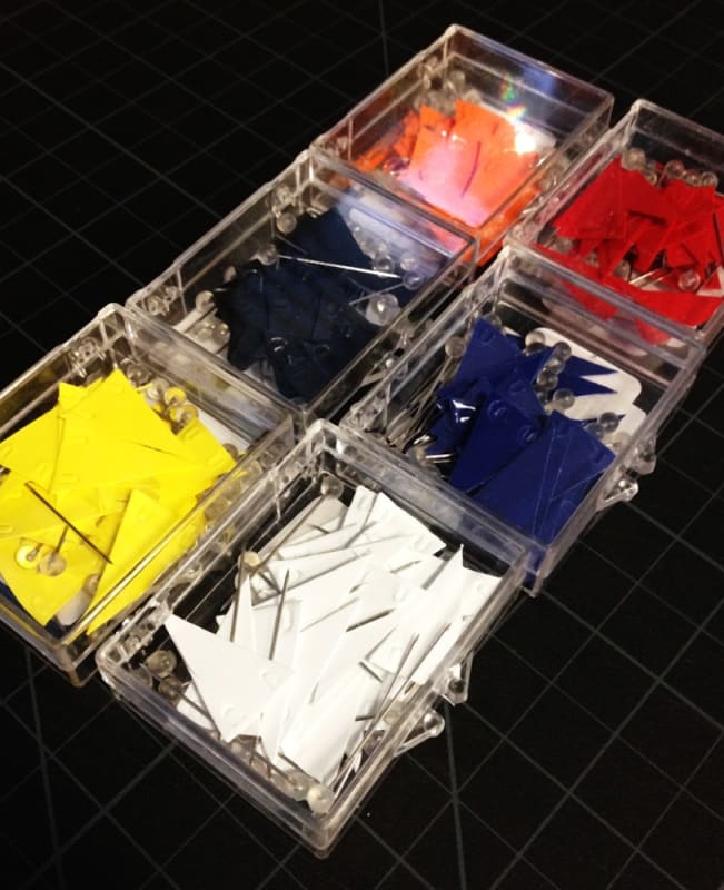 Moore Triangle Flag Pins - various colors. Pin Where You've Been on ...