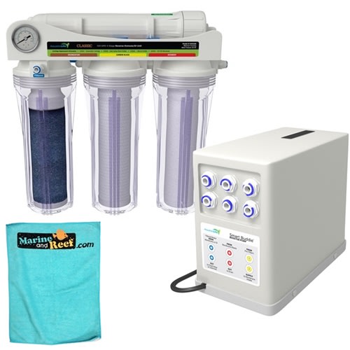 AquaticLife Classic 100 GPD, 4 Stage Reverse Osmosis/DI Unit, Booster ...