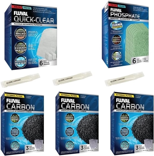 Fluval 406/407 Canister Filter 3-Month Replacement Media w/ Phosphate ...