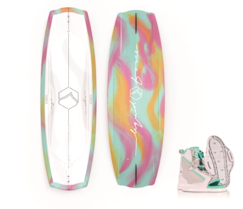 Liquid Force Angel Wakeboard and Plush Bindings Package 2023
