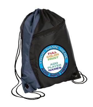 Team Gift Drawstring Backpack Navy-Black Cinch Bags