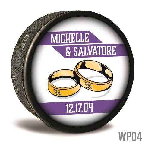 wedding rings hockey wedding favor Official Wedding Puck