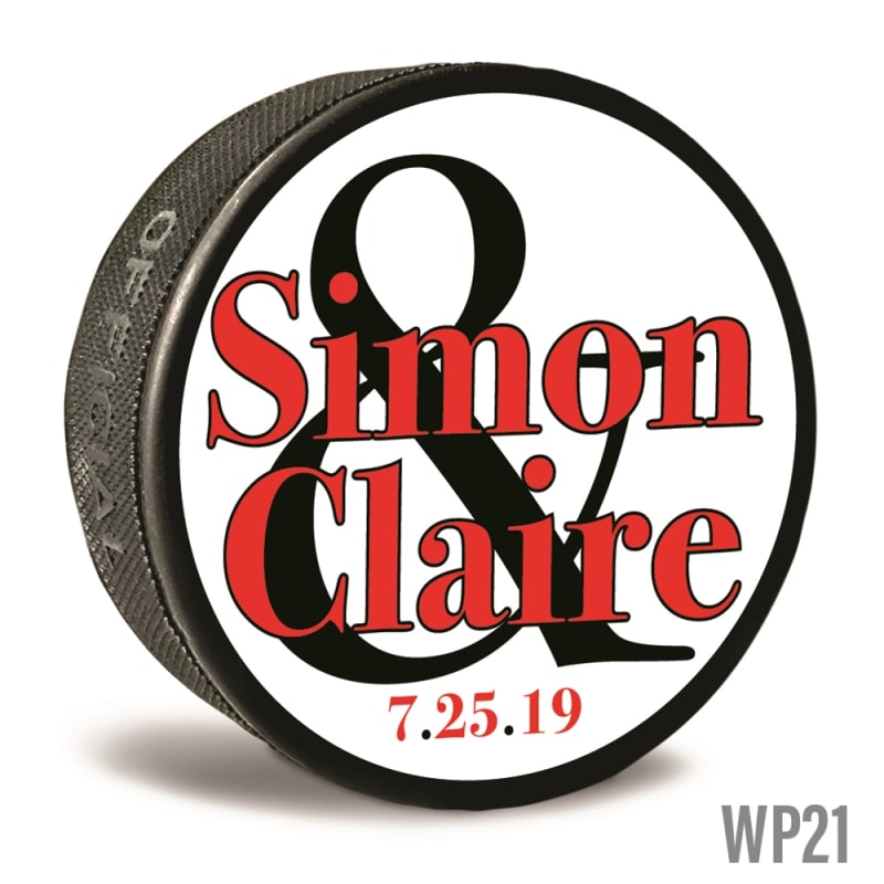 Custom Personalized Wedding Favor Puck- Buffalo NY