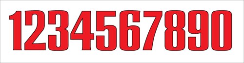 Red Sports Helmet Numbers Team Pack