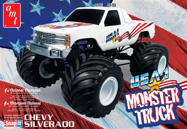 USA-1 Chevy Silverado Monster Truck (1/32) (fs)