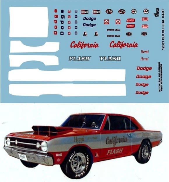 Gofer Racing Butch Leal Dart Decal Sheet (1/25)