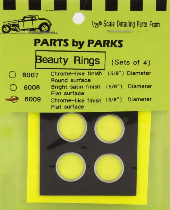 Beauty Rings 5/8" Flat Surface Chrome Finish (set of 4) (1/25 & 1/24)