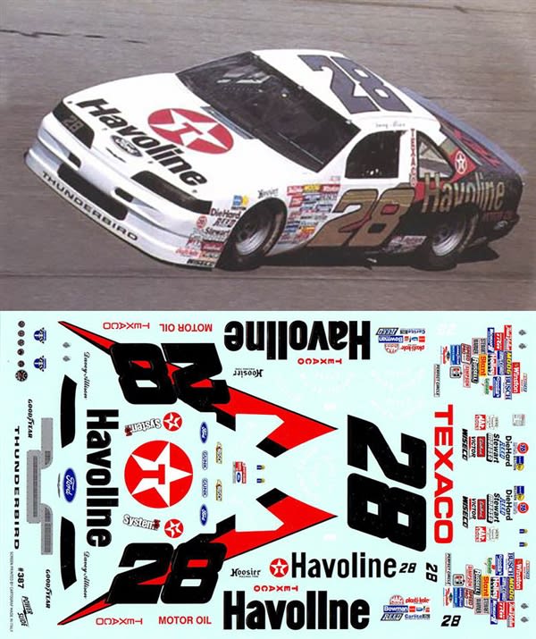 28 Havoline Davey Allison 1989 Thunderbird Decal