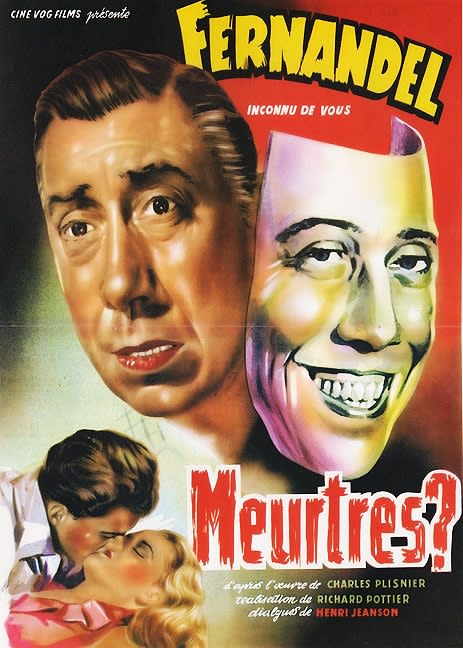 Meurtres? (1950) Richard Pottier; Fernandel, Jeanne Moreau