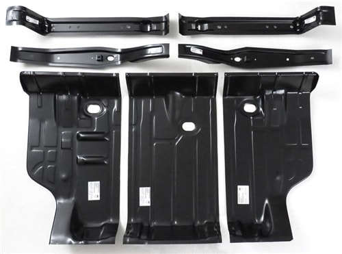 1968 - 1972 Chevelle Trunk Floor Panel Kit 7 Piece Set
