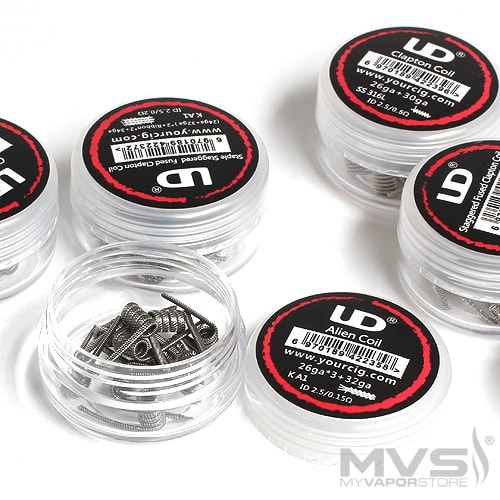 UD Prebuilt Specialty SS316L Fused Clapton Coils