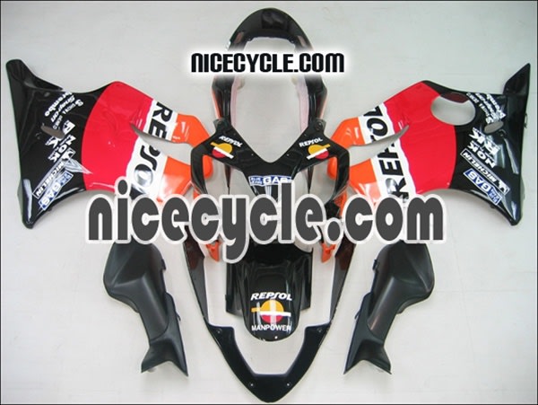 Motorcycle Fairings Kit - 2004-2007 Honda CBR 600 F4i Repsol Orange ...
