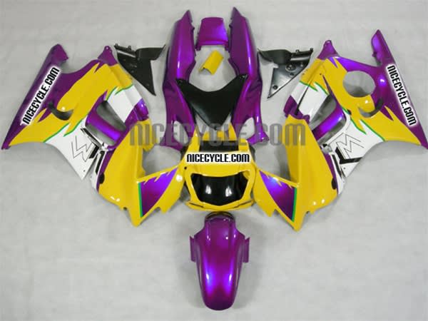 Motorcycle Fairings Kit - 1995-1998 Honda CBR 600 F3 Purple/Yellow ...