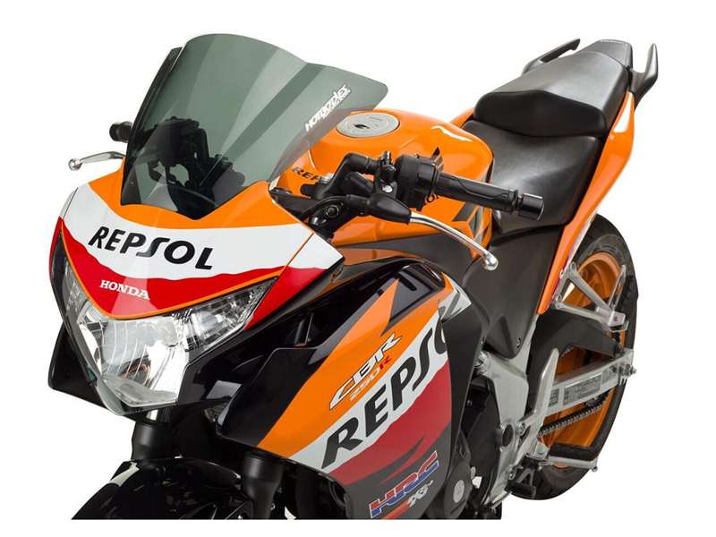 Honda CBR250R GP Windscreen (Dual Radius) 2011-Present - Dark Smoke
