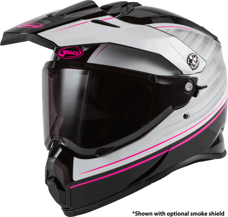 Buy GMAX AT-21 ADVENTURE RALEY HELMET BLACK/WHITE/PINK
