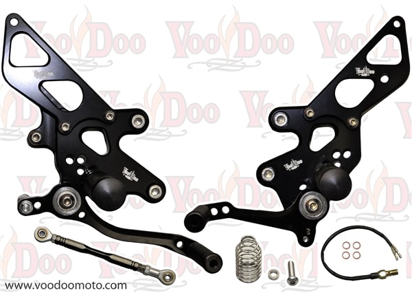 Kawasaki Ninja 250R / Ninja 300 Rear Sets by VooDoo | Black