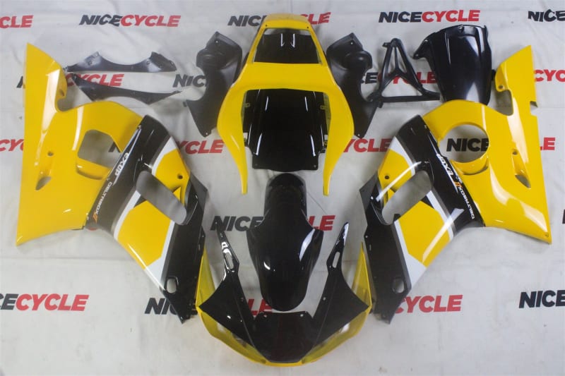Motorcycle Fairings Kit - 1998-2002 Yamaha YZF R6 Yellow Black Fairings ...