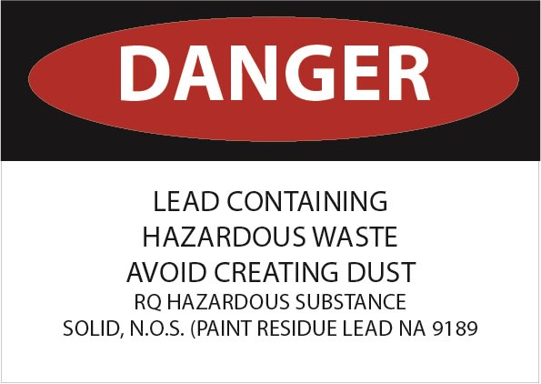 Lead Danger Sticker