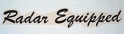 Radar Equipped Decal (SET OF 2)