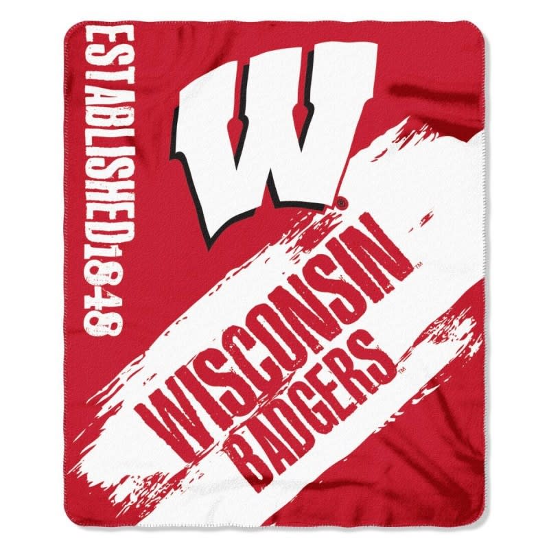 Wisconsin Badgers 50"x60" Painted Fleece Throw