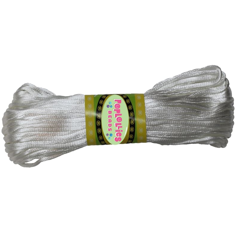 2mm White Satin Bead Cording