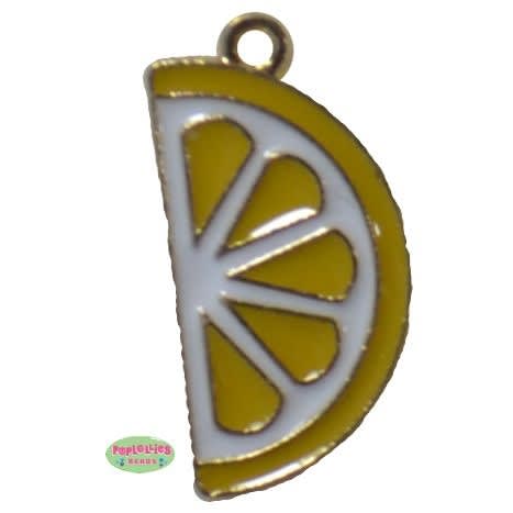 Enamel Lemon Slice Charm