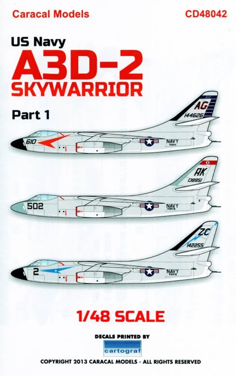 Caracal Models #48042 1/48 USN A3D-2 Skywarrior Pt 1