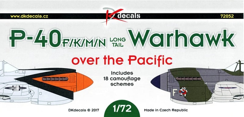 DK Decals #72052 1/72 P-40 F/K/M/N Warhawk