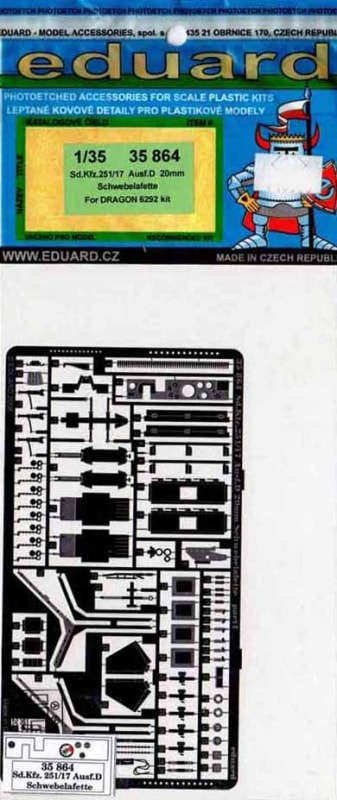 Eduard #35864 1/35 Sd.Kfz.251/17 Ausf.D 20mm Schwebelafette Photo Etch Set