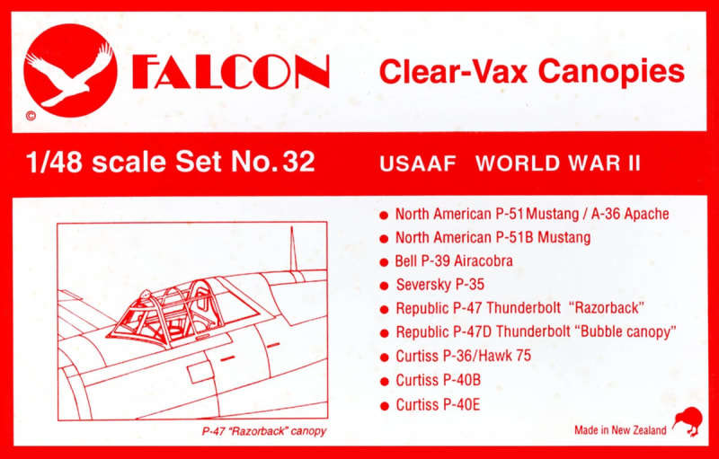 Falcon Canopy #32 1:48 USAAF WWII