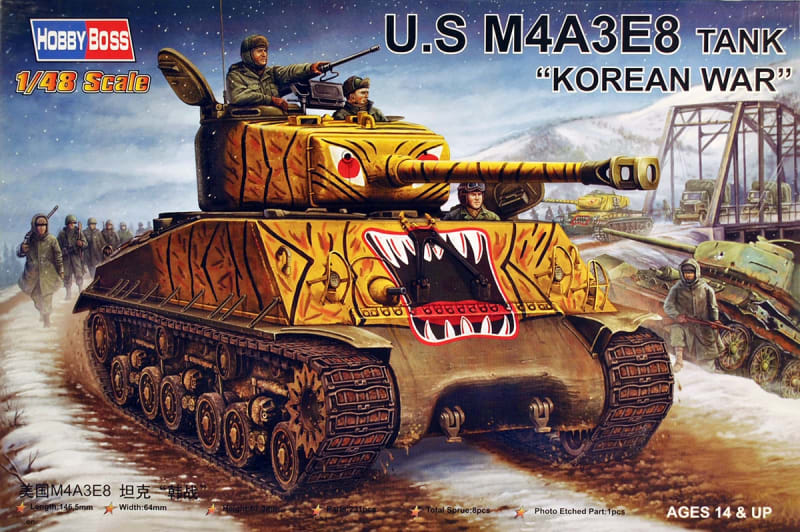 Hobby Boss 84804 1:48 M4A3E8 Sherman - Korea