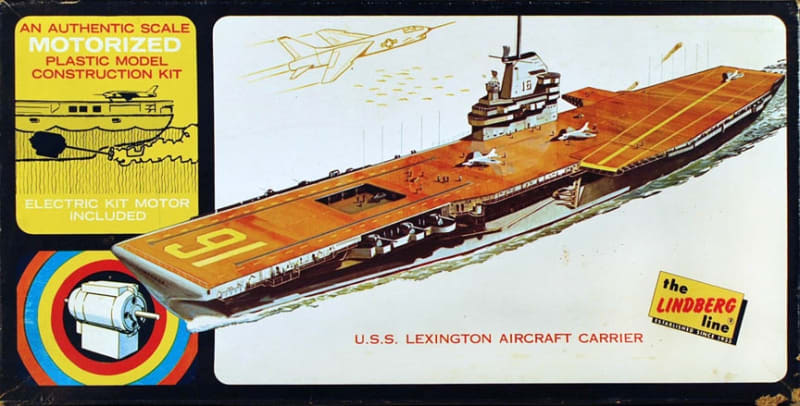 Lindberg #7103M 1/888 USS Lexington Aircraft Carrier