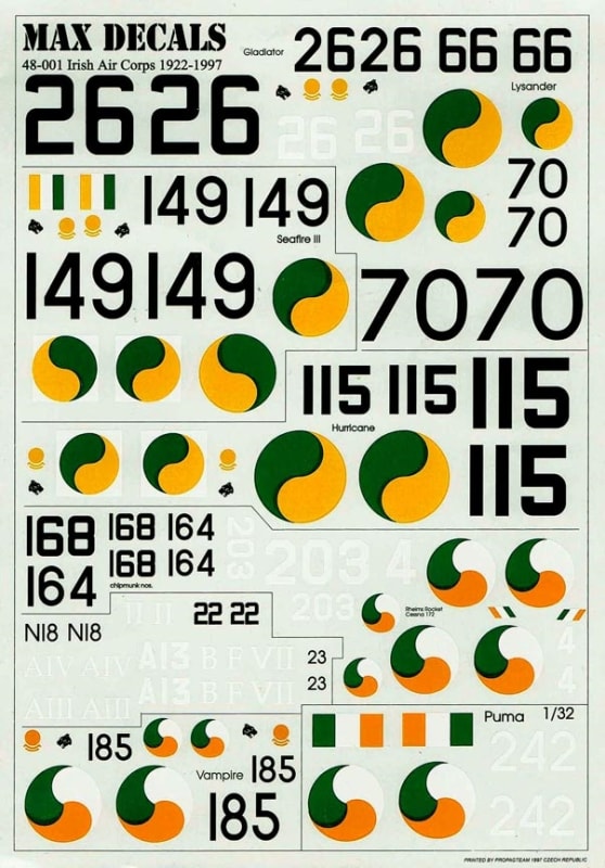 Max Decals #48001 Irish Air Corps