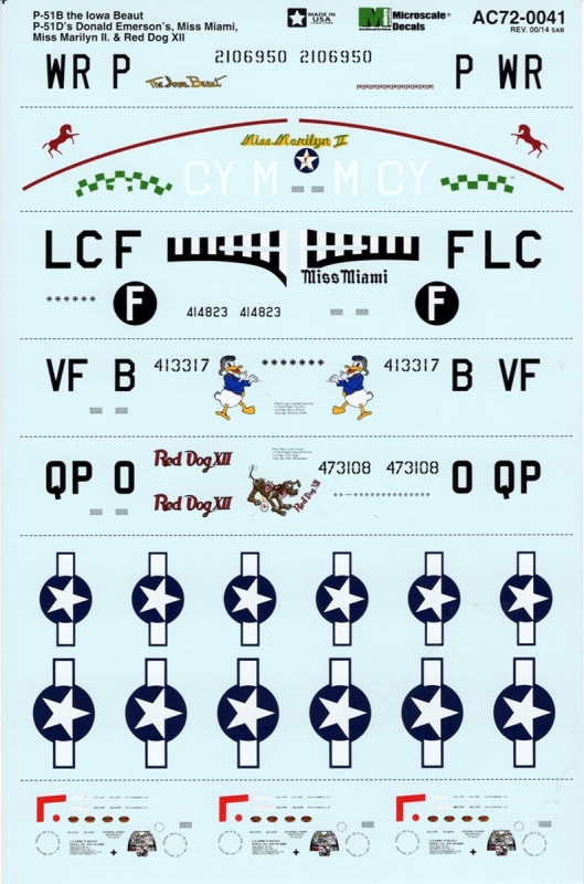 Microscale #48-041 1/48 P-51D Mustangs