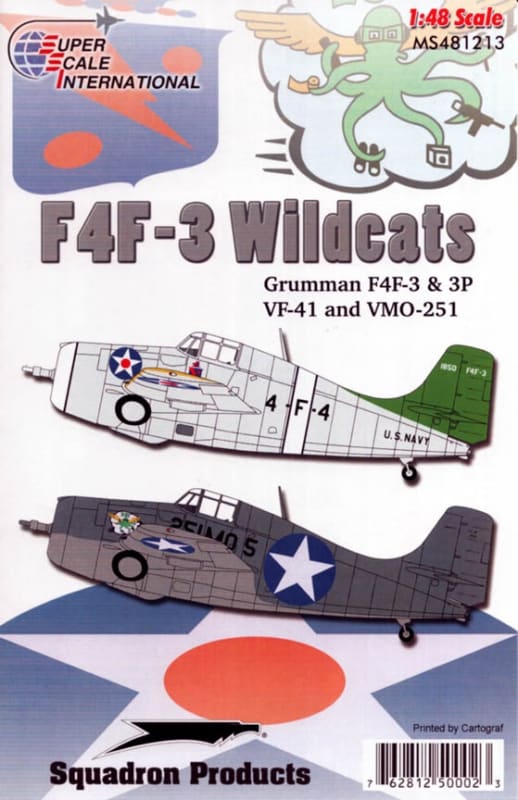 Micro/Superscale #48-1213 1/48 F4F-3 Wildcats
