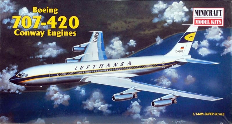 Minicraft #14455 1/144 Boeing 707-420 Conway Engines - Lufthansa