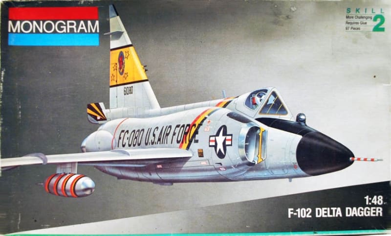 Monogram #5827 1/48 Convair F-102A Delta Dagger Case XX Wing