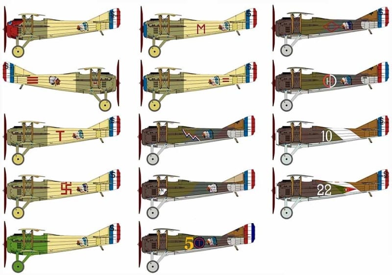 Pheon Decals #32001 1/32 SPAD VIIs of the Esc. Lafayette, SPA124 ...